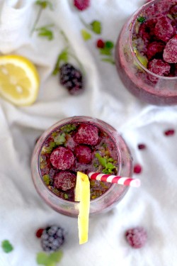 Mixed Fruit & Cilantro Vodka Smoothie | The Realistic Nutritionist