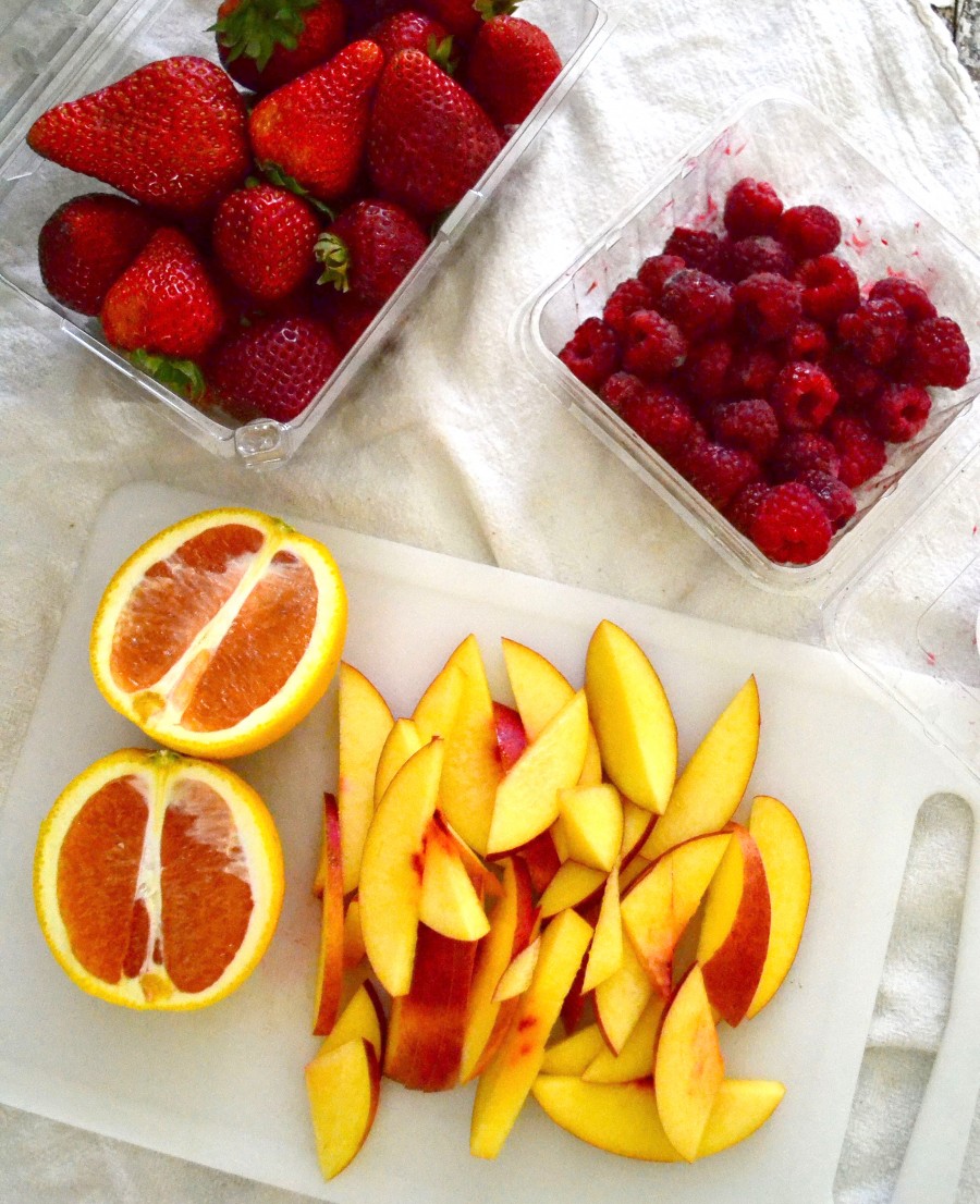 Summer Fruit & Rose Sangria | The Realistic Nutritionist