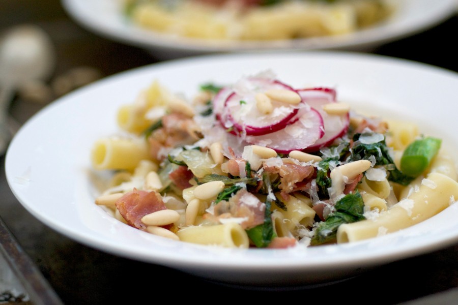 Radish & Broccoli Rabe Pasta | The Realistic Nutritionist